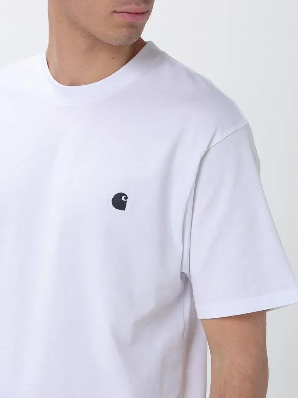 Carhartt Work In Progress Madison Cotton T-shirt With Embroidered Logo On The Chest - White