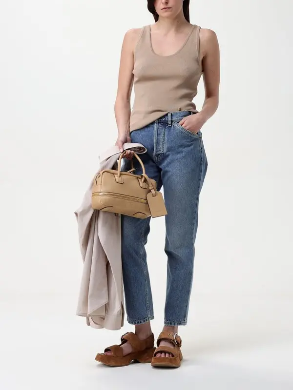 Moschino Ribbed Tank Top - Beige