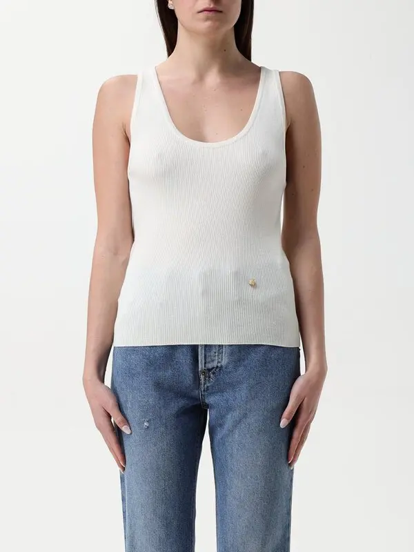 Moschino Ribbed Tank Top - White