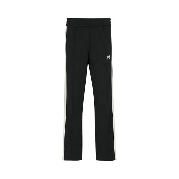 Palm Angels Monogram Piquet Track Pants /off White - Black