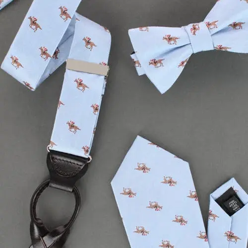 Trafalgar Racehorse Linen Blend Necktie
