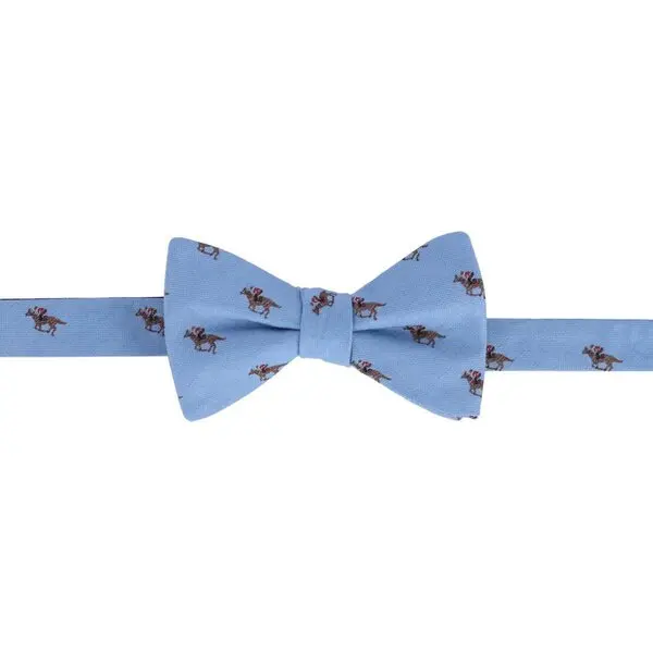 Trafalgar Down The Stretch Racehorse Bow Tie - Light Blue