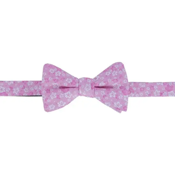 Trafalgar Hanami Cherry Blossom Linen Blend Bow Tie - Pink