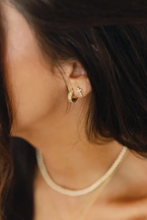 ELECTRIC PICKS X Dede Raad No Greater Love Cross Stud Earrings