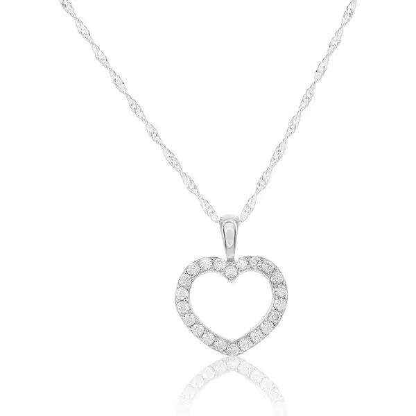 DONATELLO GIAN Name Sterling Heart Necklace - Silver
