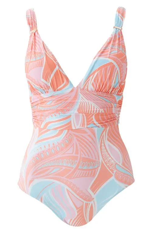 Melissa Odabash Panarea Shirred One-piece Swimsuit - Cosmic