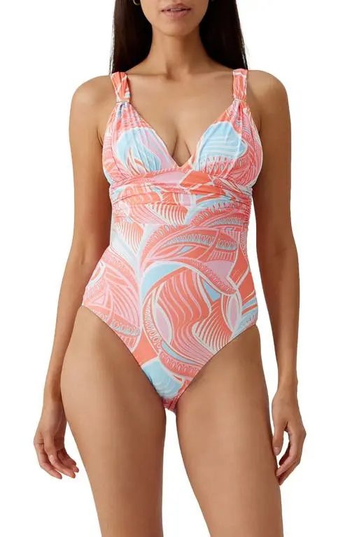 Melissa Odabash Panarea Shirred One-piece Swimsuit - Cosmic