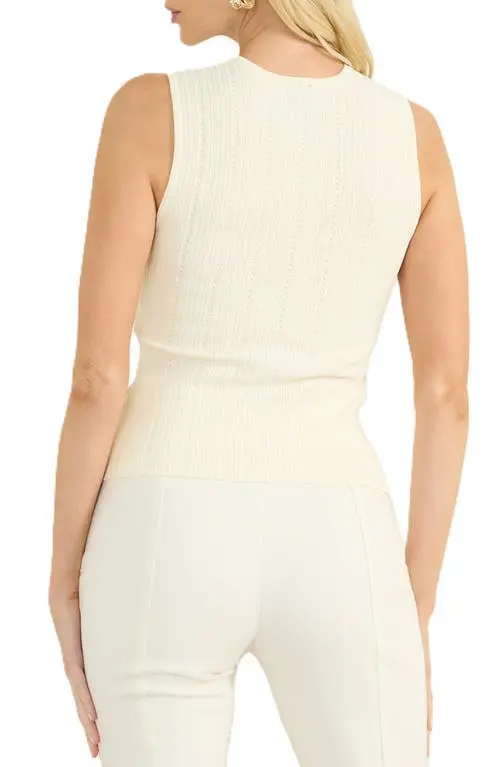 MARCIANO Giada Pointelle Sweater Tank