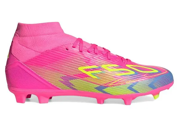 Adidas F50 League Midcut Fg - Lucid Pink/lucid Lemon/blue Fusion