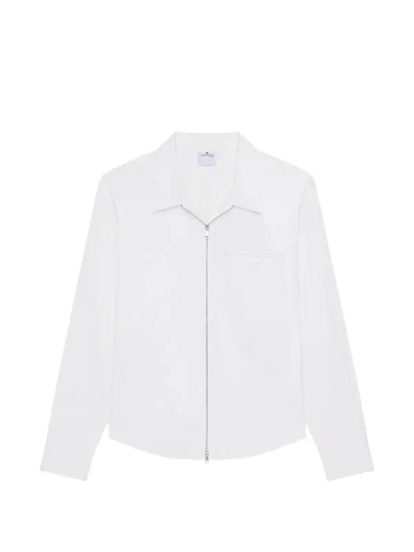 COURREGES Zipped Poplin Shirt - White