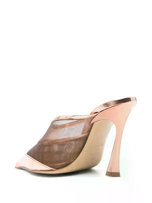 MUGLER 95mm Fang Mules - Pink