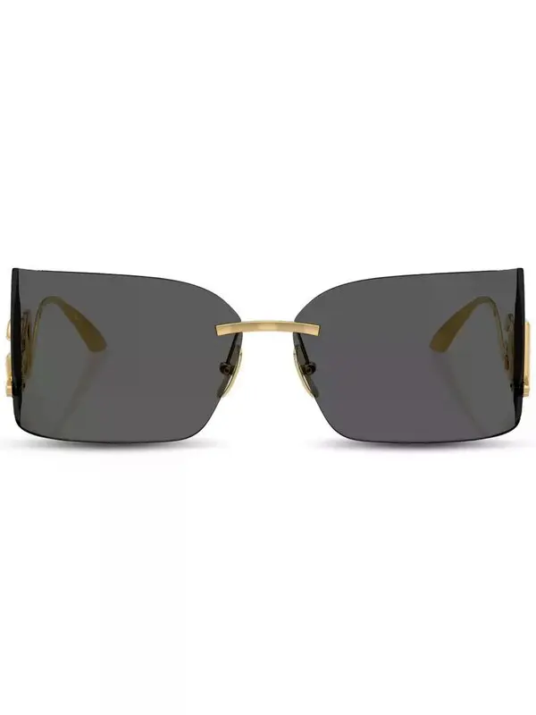 Dolce & Gabbana Logo-plaque Sunglasses - Gold