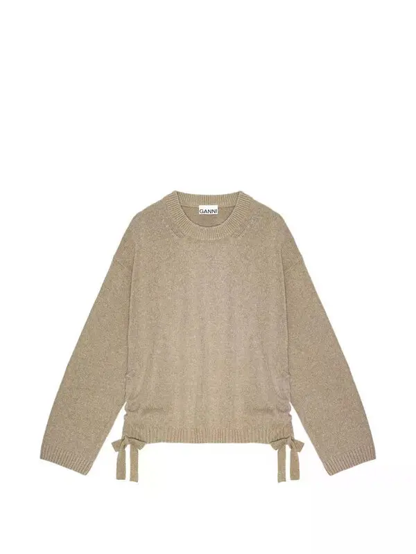 GANNI Drawstring Sweater - Neutrals