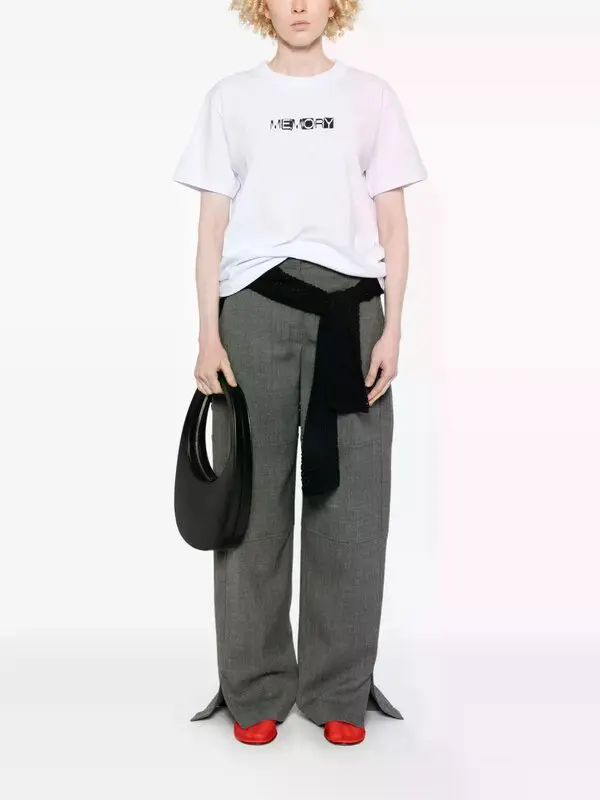 Sacai Slogan-print T-shirt - White