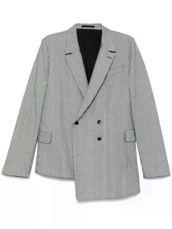 Random Identities Striped Blazer - Black