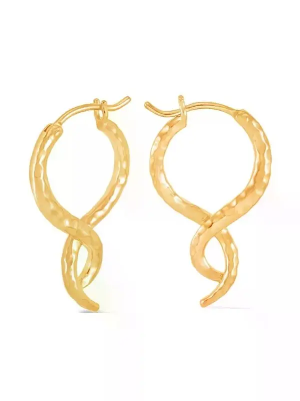 DOWER & HALL Small Entwined Double Twist Hoop Earrings - Gold
