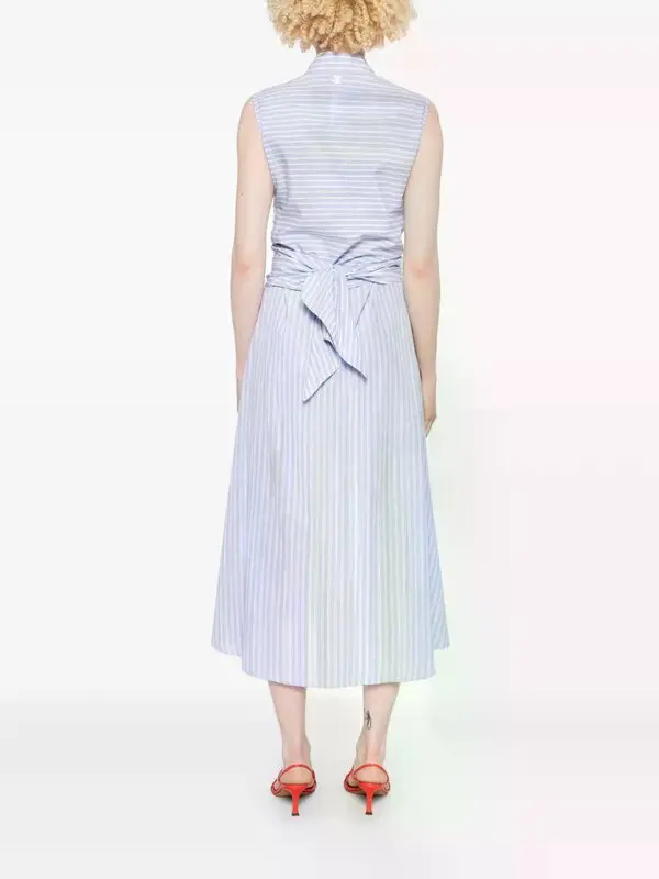 TWINSET Striped Midi Shirt Dress