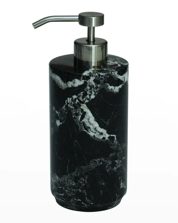 MARBLE CRAFTER Eris Collection Marble Soap Dispenser - Black Zebra