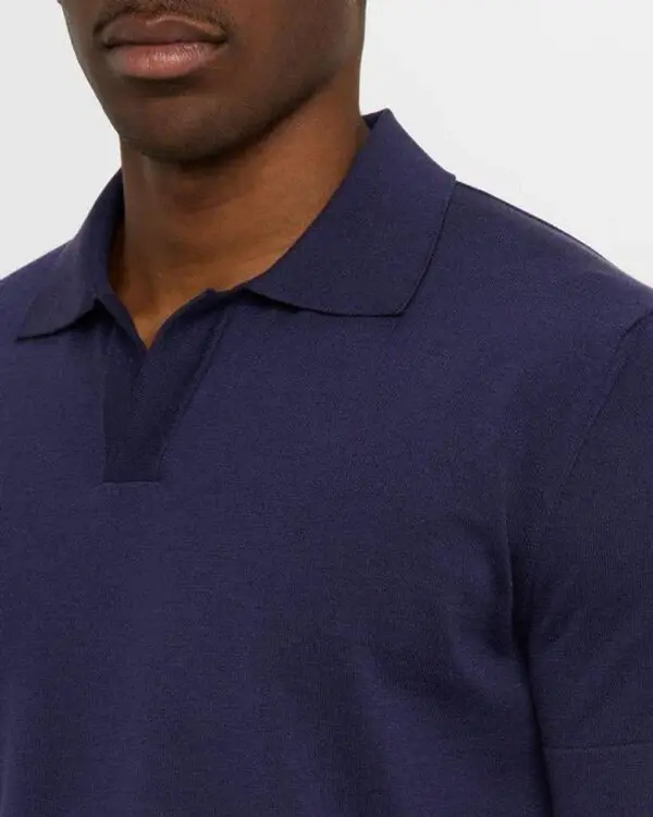 Brioni Apos;s Cotton-silk Johnny Collar Polo Sweater