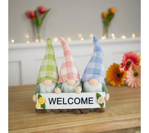 NORTHLIGHT Gnome Trio Spring Table Decoration 7