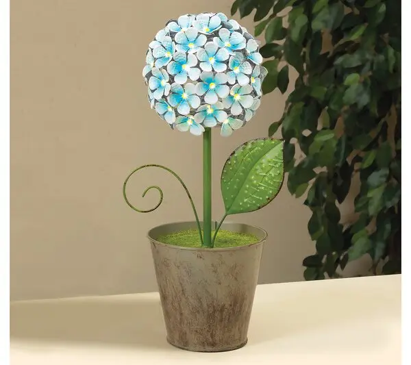 GERSON INTERNATIONAL 16.3 In Metal Flower Tabletop Decor Gerson I Nternational - One-color