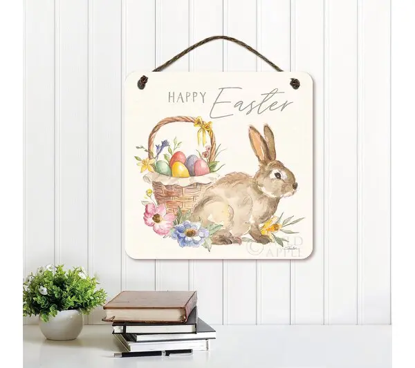 COURTSIDE MARKET 45 Happy Easter Vii 15x15 Artb Oard With Twine - One-color