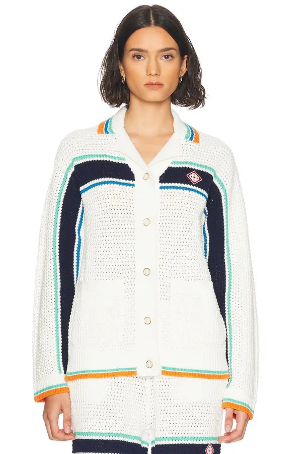 Casablanca Crochet Effect Tennis Shacket