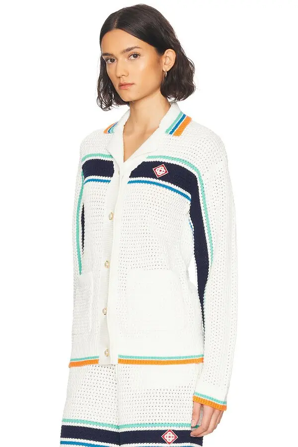 Casablanca Crochet Effect Tennis Shacket