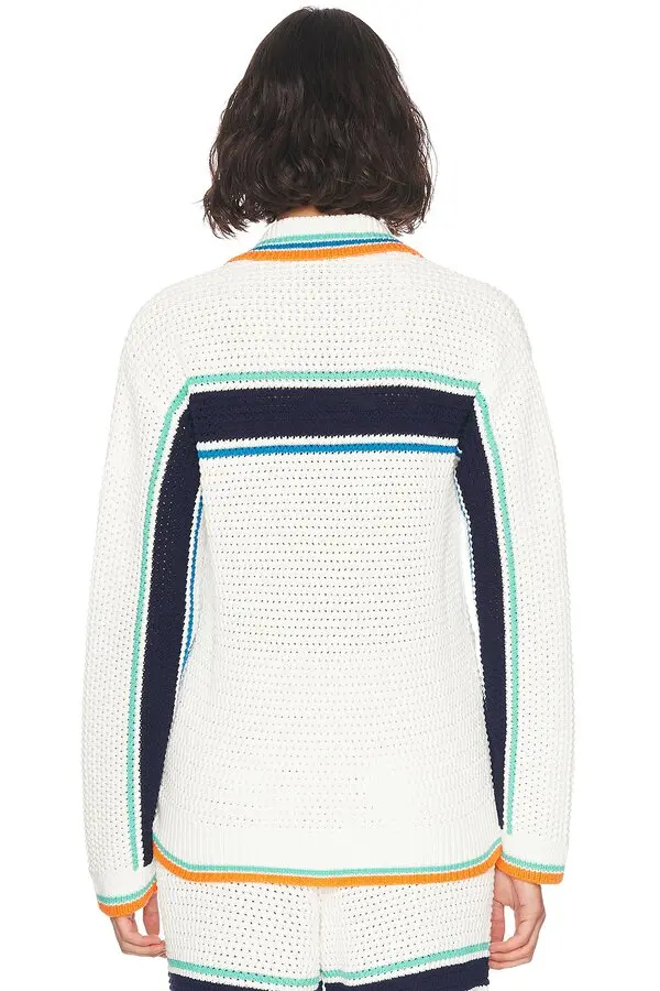 Casablanca Crochet Effect Tennis Shacket