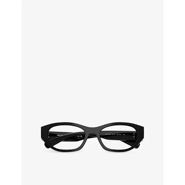Miu Miu Rectangular Eyeglasses - Black
