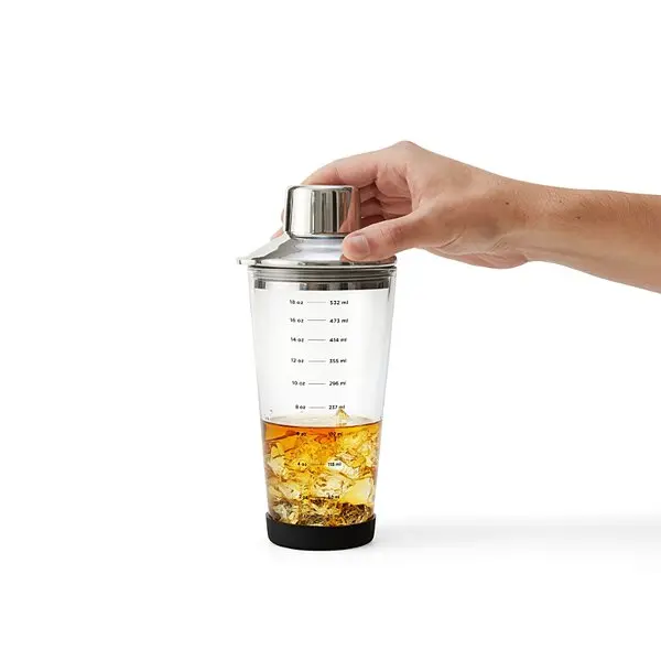 RABBIT Glass 18 Oz Cocktail Shaker Bottle - Clear