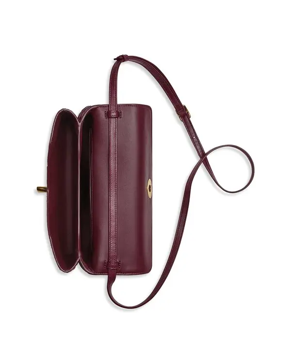 Bottega Veneta Knot Lock Intrecciato Leather Crossbody Bag - Barolo
