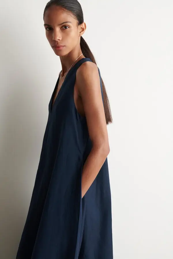 Cos A-line Linen-blend Maxi Dress