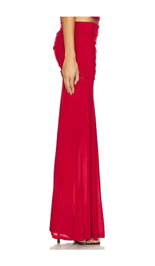 RUNAWAY THE LABEL Meila Maxi Skirt - Cherry