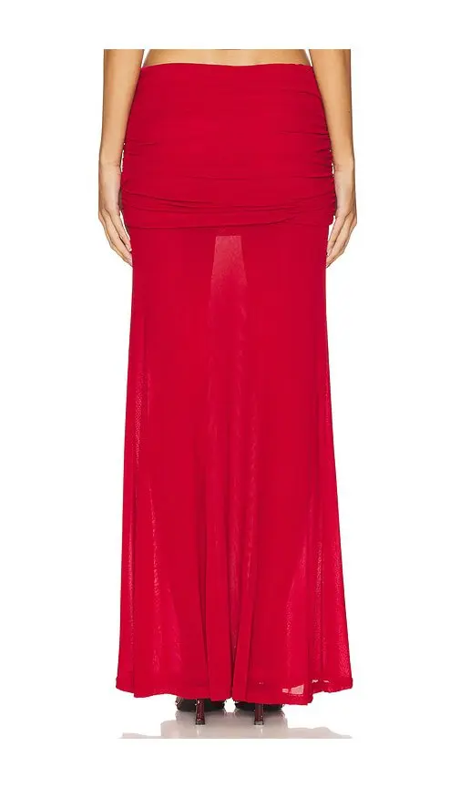 RUNAWAY THE LABEL Meila Maxi Skirt - Cherry
