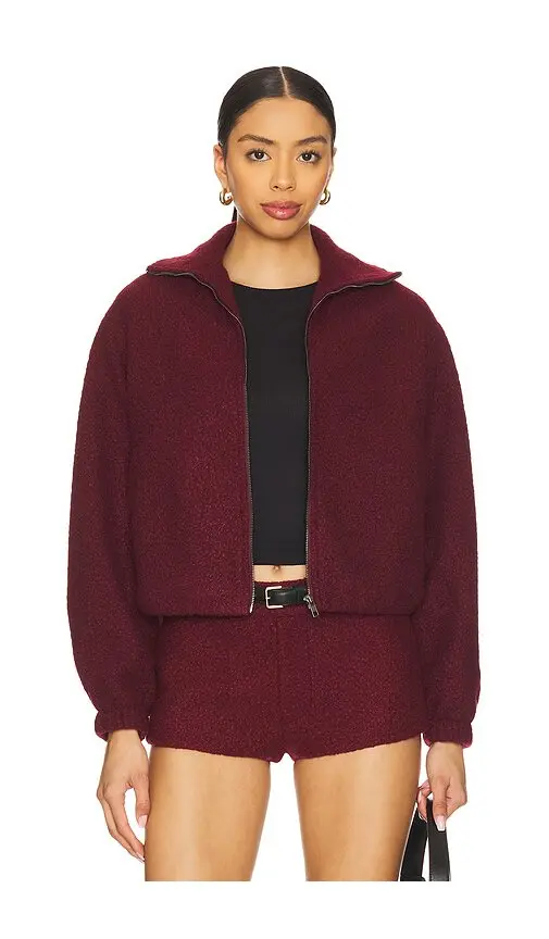 Amanda Uprichard X Como Bomber Jacket - Burgundy