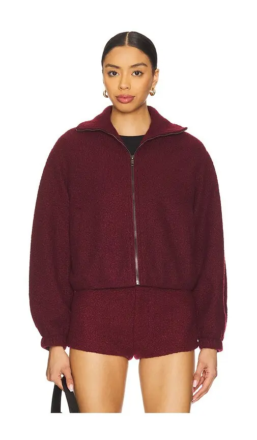 Amanda Uprichard X Como Bomber Jacket - Burgundy