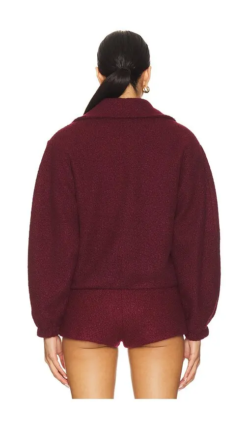 Amanda Uprichard X Como Bomber Jacket - Burgundy