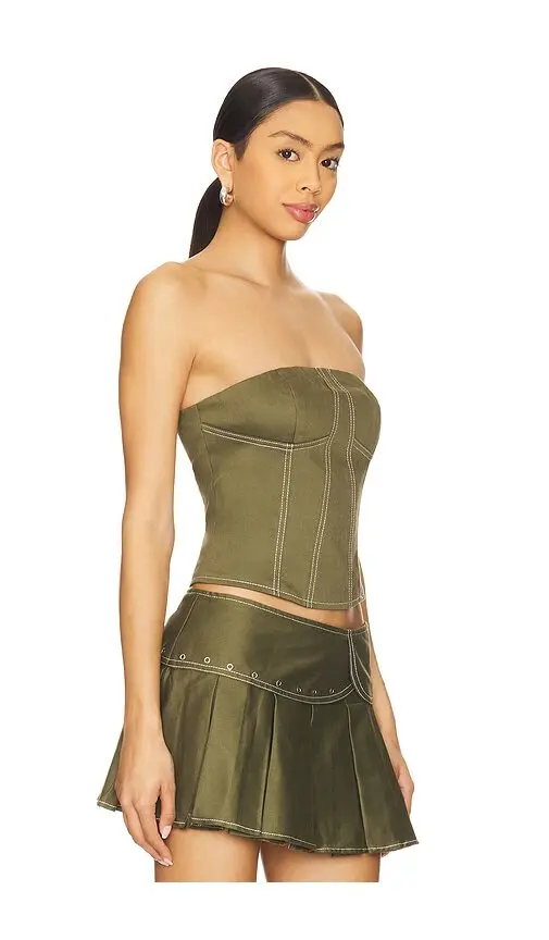 BY.DYLN X Jenna Corset In Olive