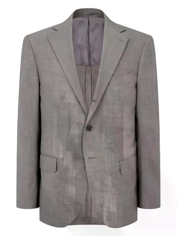 MAN ON THE BOON. Wool Single-breasted Blazer - Neutrals
