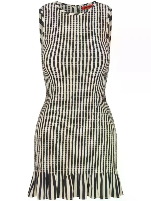 SIMONMILLER Belle Smocked Mini Dress - Black