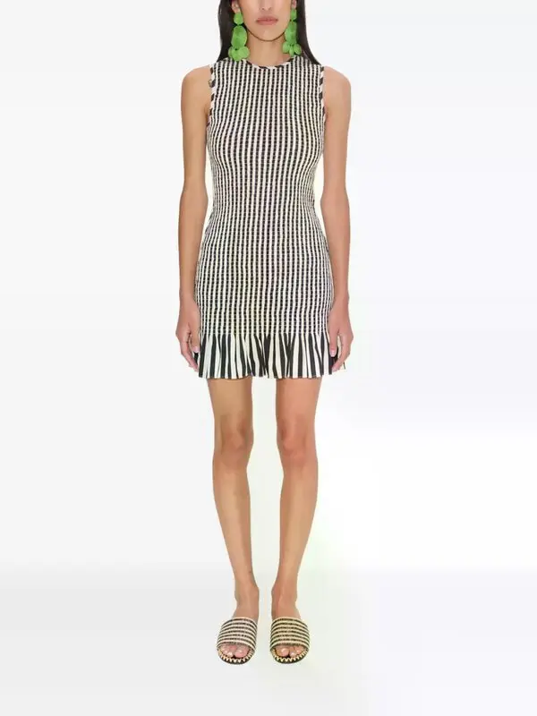 SIMONMILLER Belle Smocked Mini Dress - Black