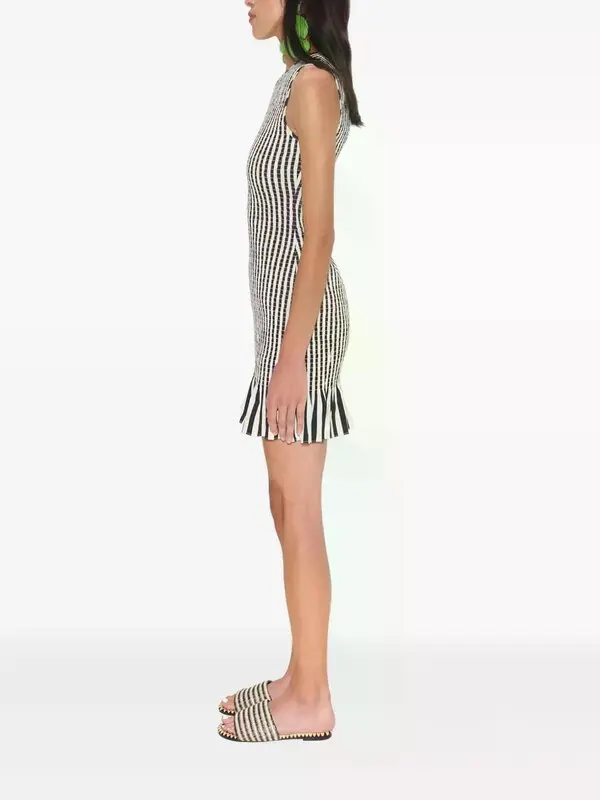 SIMONMILLER Belle Smocked Mini Dress - Black
