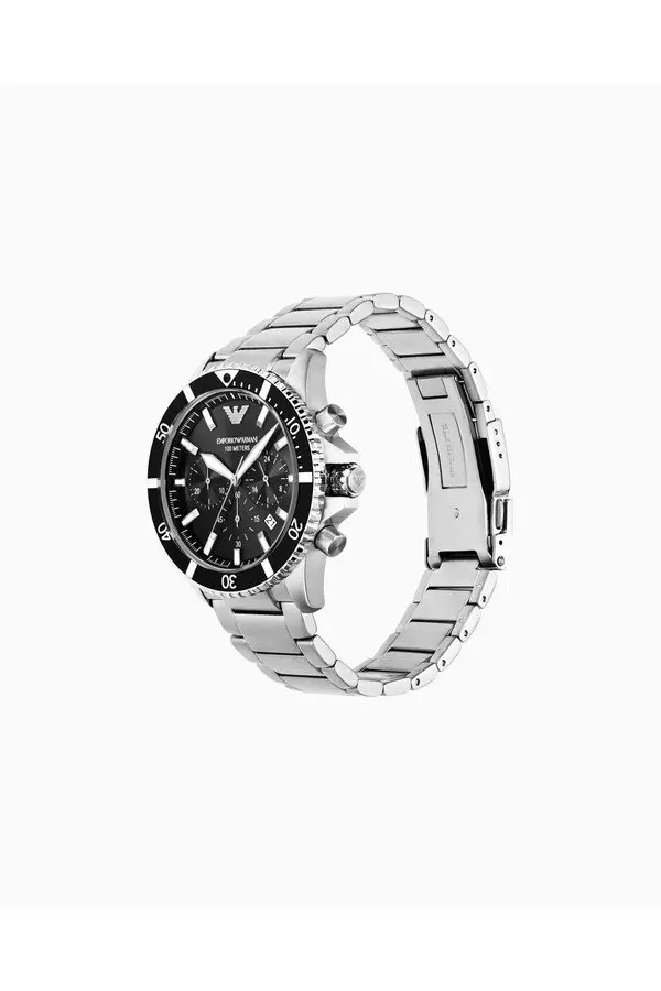 Emporio Armani Chronograph Stainless Steel Bracelet Watch - Red