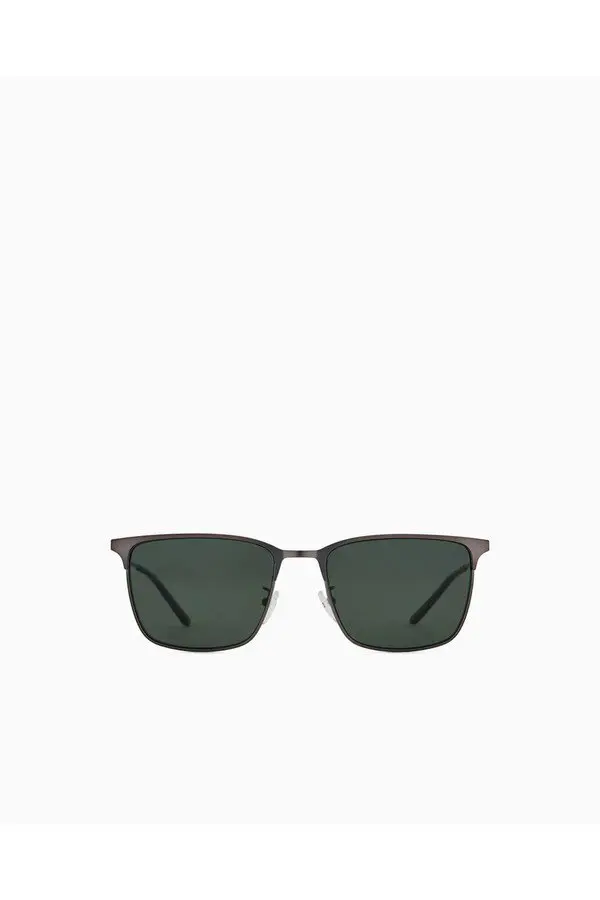Emporio Armani Asian Fit Rectangular Sunglasses - Natural