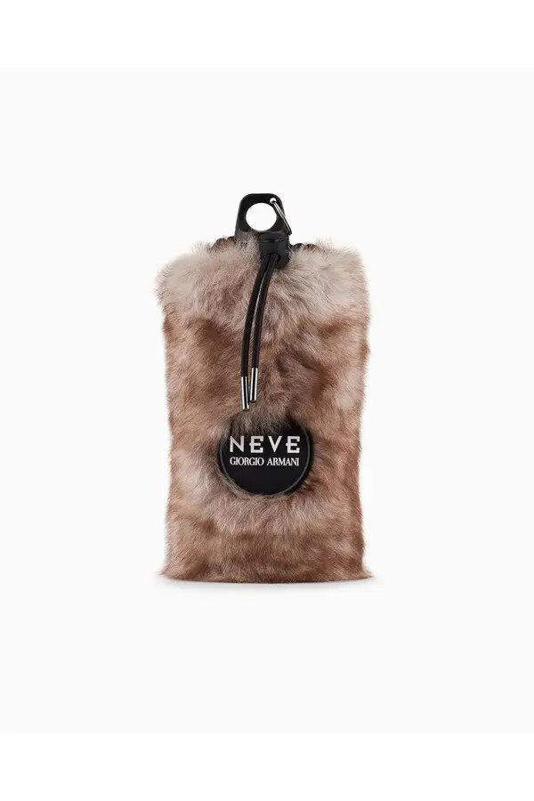 Giorgio Armani Neve Water Bottle With Sheepskin Holder - Black