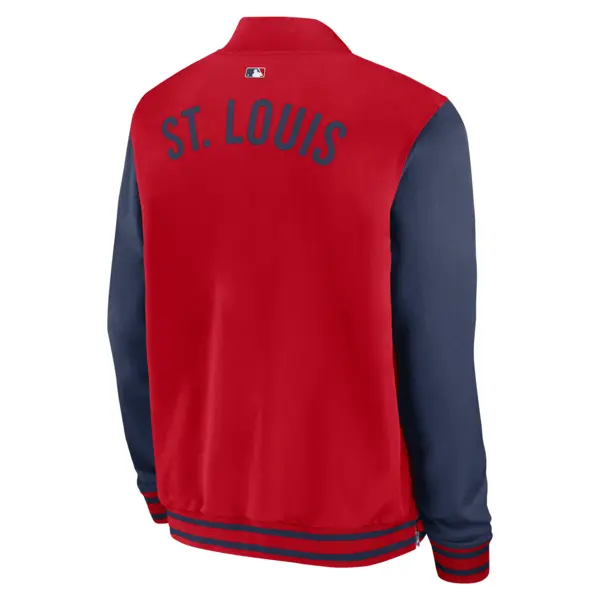 Nike St. Louis Cardinals Authentic Collection Dugout Mlb Full-zip Bomber Jacket - Red