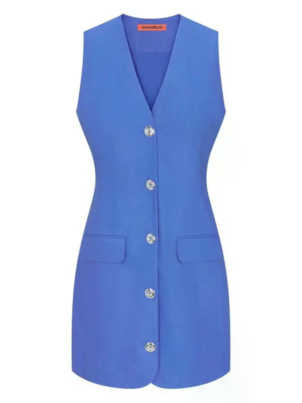 Simonmiller Carob Mini Dress - Blue | Editorialist