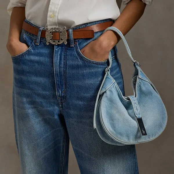Ralph Lauren Polo Id Denim Shoulder Bag - Linda Wash