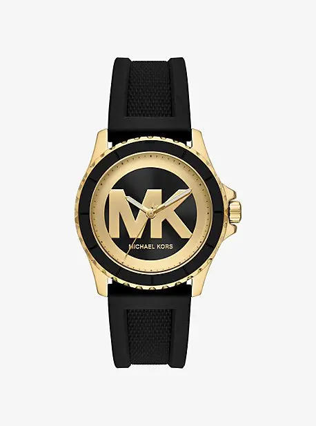 Michael Kors Everest Gold-tone And Silicone Watch